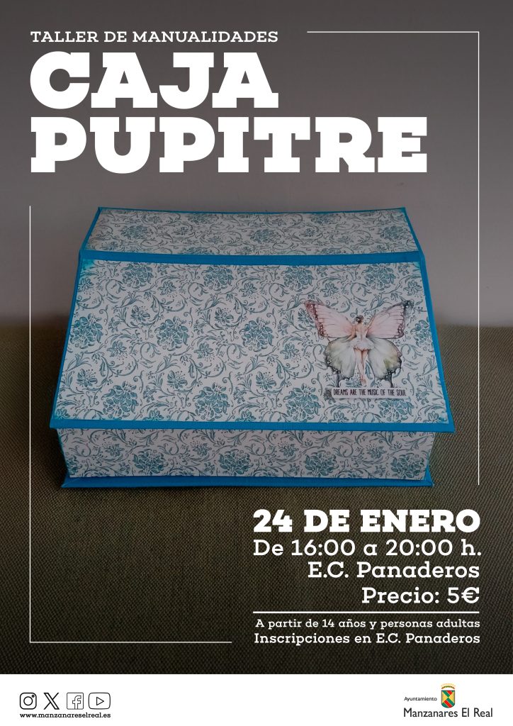 TALLER MANUALIDADES: CAJA PUPITRE - Ayuntamiento de Manzanares El Real